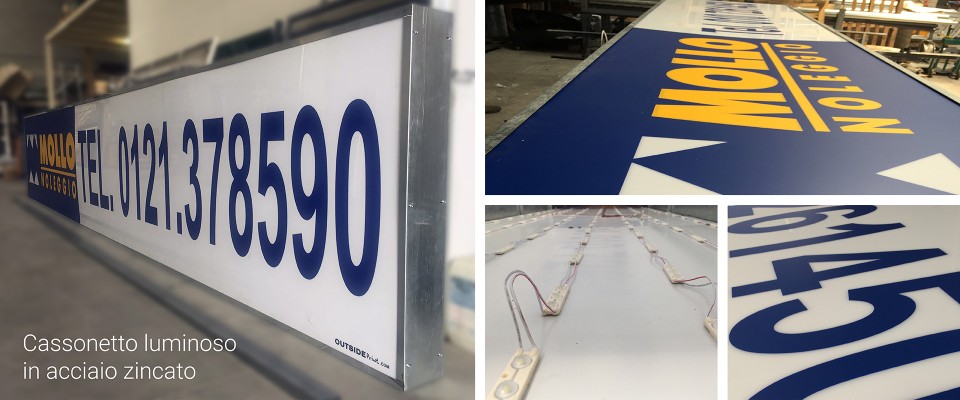 Insegne pubblicitarie luminose a cassonetto - OutsidePrint.com